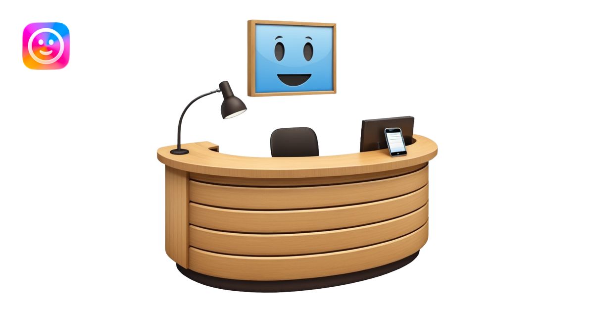 Reception desk emoji | AI Emoji Generator
