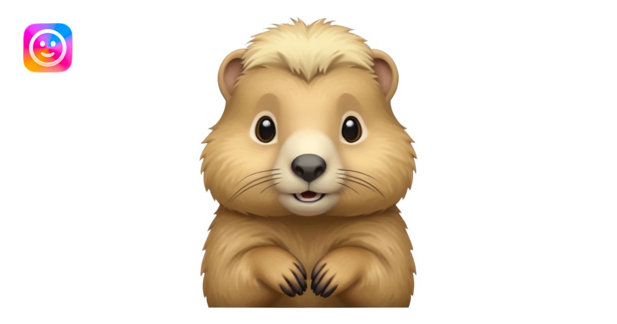 Une marmotte à la chevelure blonde emoji | AI Emoji Generator
