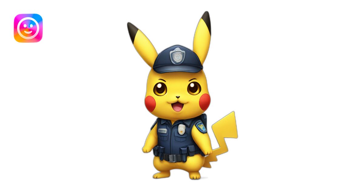 pikachu in police suit emoji | AI Emoji Generator