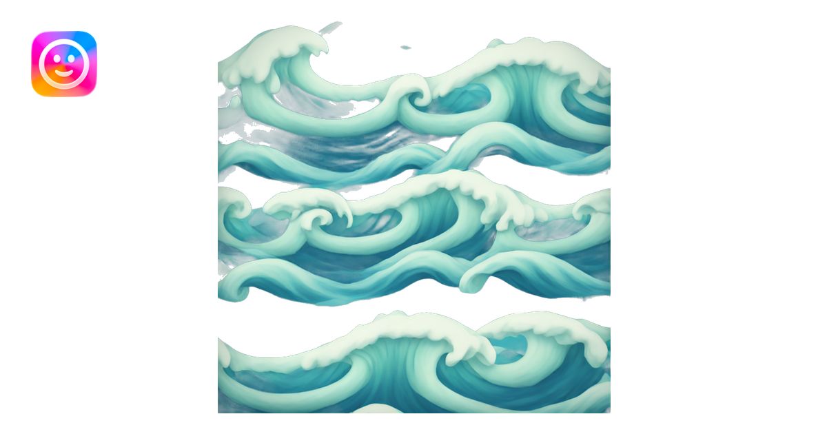 Ocean waves emoji | AI Emoji Generator