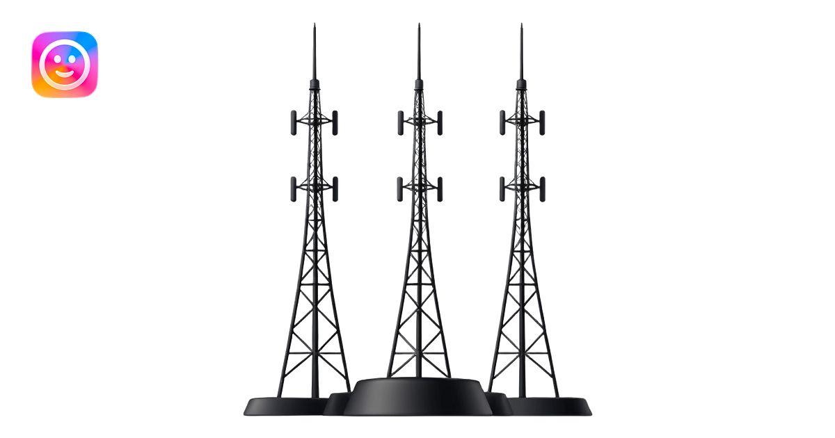 3 TORRES DE ANTENA DE ESTAÇÃO RÁDIO BASE emoji | AI Emoji Generator