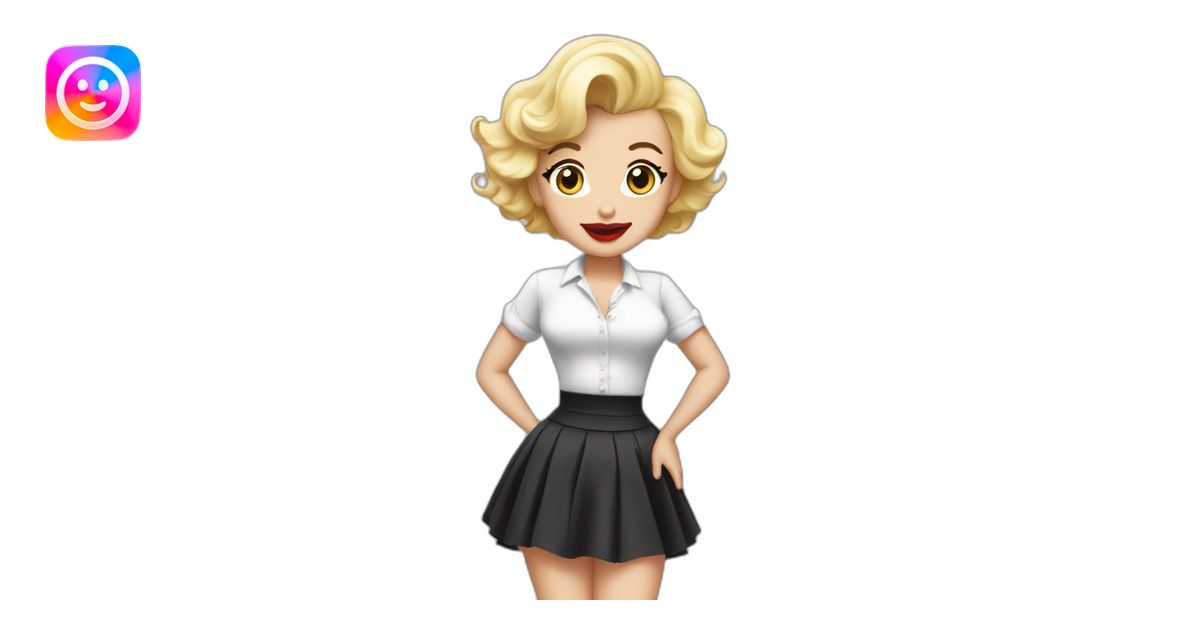 Marylin Monroe tight skirt emoji | AI Emoji Generator