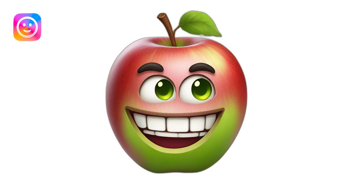 trollface apple artstyle emoji | AI Emoji Generator