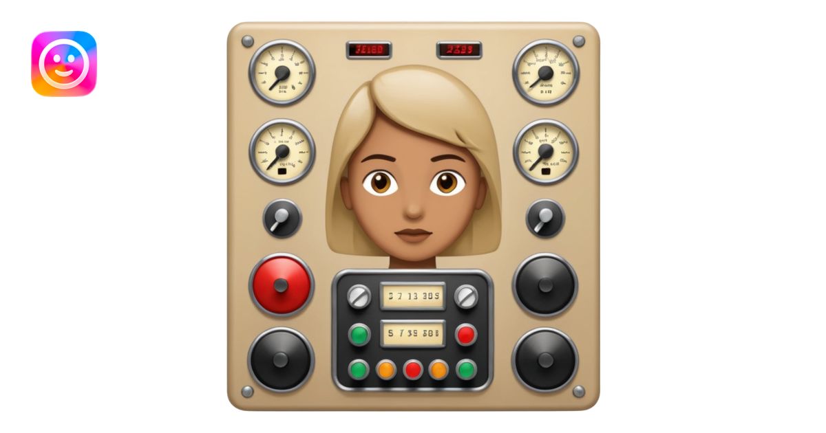 person with vintage control panel. emoji | AI Emoji Generator