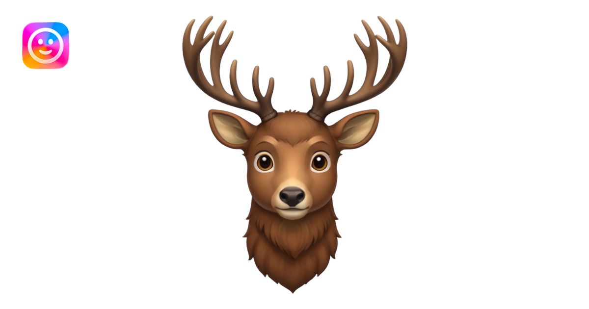 broad antlered deer emoji | AI Emoji Generator