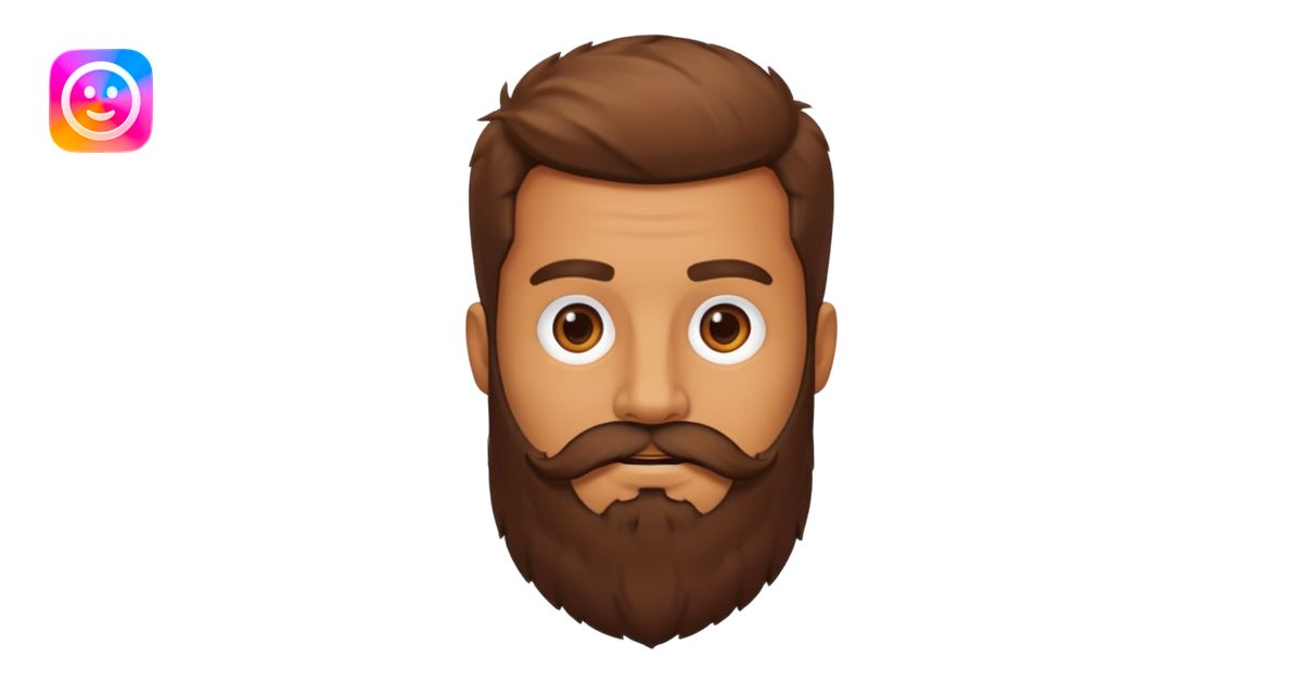 Guy with huge beard emoji | AI Emoji Generator