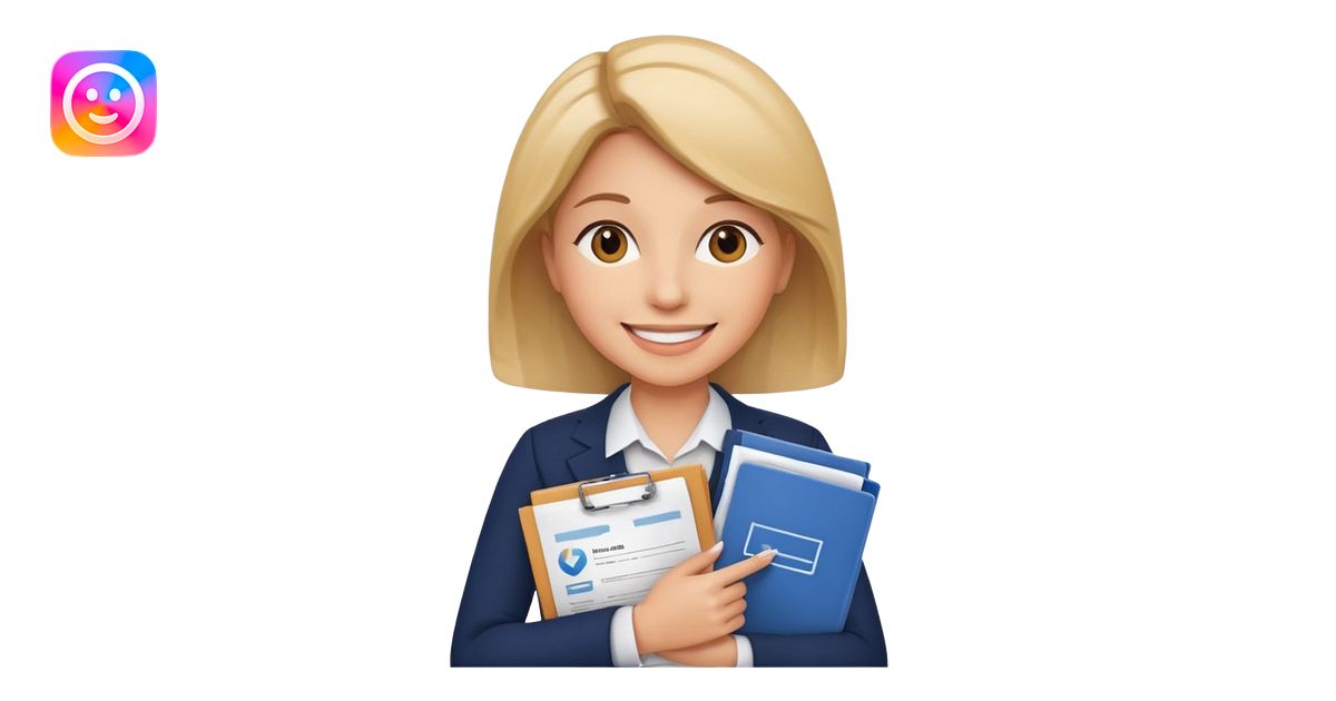 woman Financial Services & Insurance with some documents emoji | AI ...