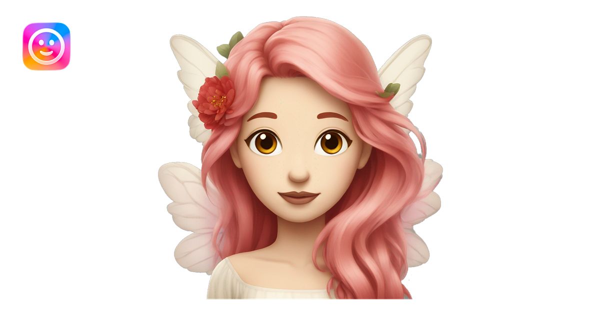 Beautiful, peony, fairy, light beige, long red hair, big wings, fair ...