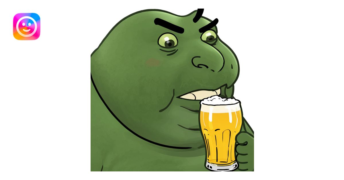 Drunk fat person chugging a beer meme | AI Emoji Generator