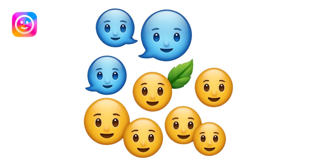 Mavi yuvarlağın içinde beyaz tik emoji | AI Emoji Generator