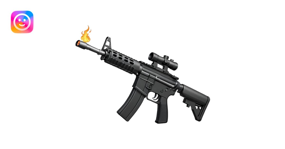 ar 15 with gun flash like its shooting emoji | AI Emoji Generator