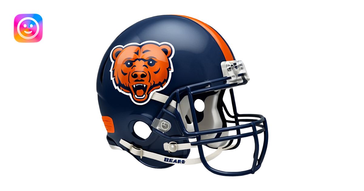 Chicago Bears helmet and logo emoji | AI Emoji Generator
