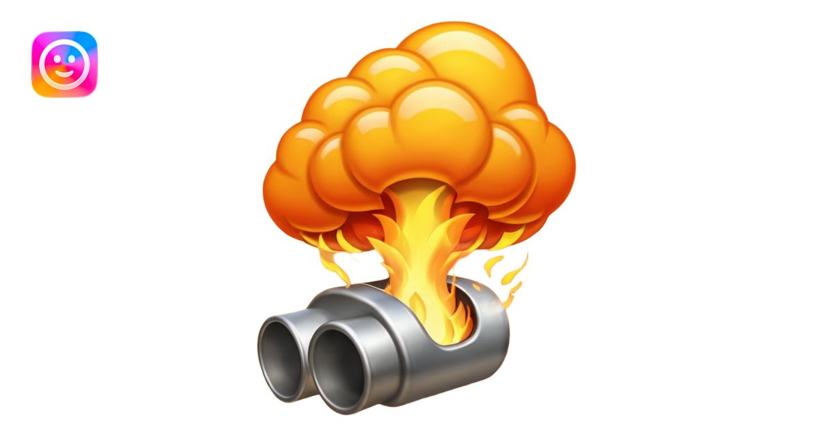 Inox exhaust fire emoji | AI Emoji Generator