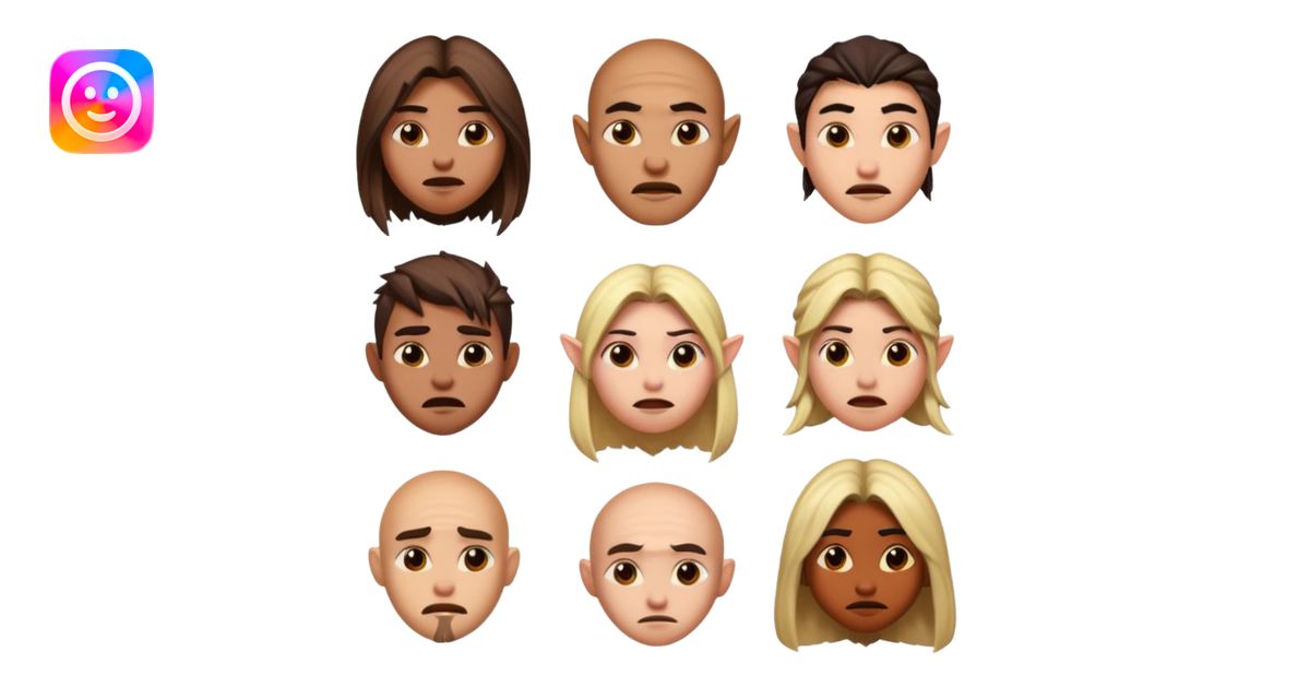 Characters from world of warcraft in different emotion emoji | AI Emoji ...