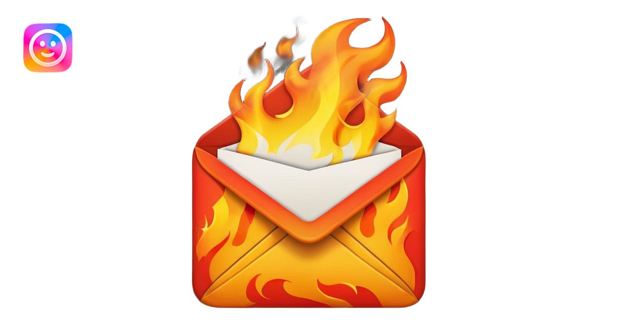 Email with fire emoji | AI Emoji Generator