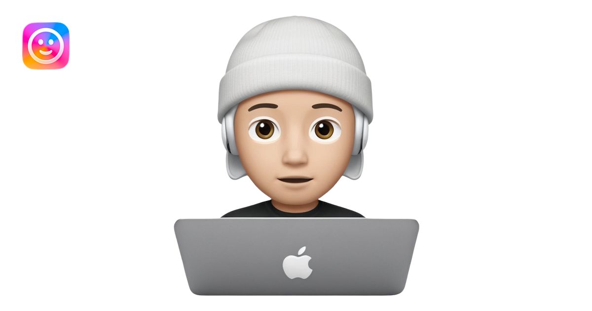 Apple Memoji–style 3D avatar, front-facing, centered. Young male ...