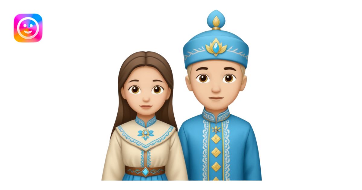 Crimean Tatar girl in national costume standing next to Crimean Tatar ...