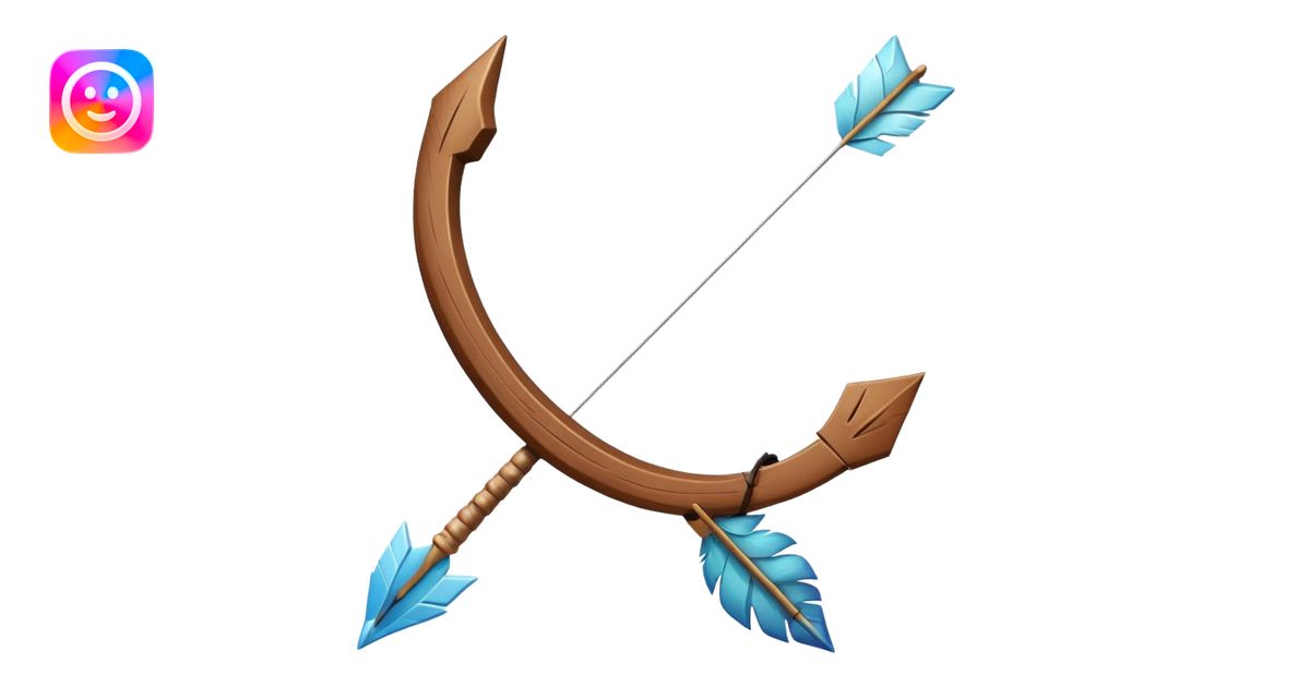 Arrow frozen mid-release, bow vibrating emoji | AI Emoji Generator