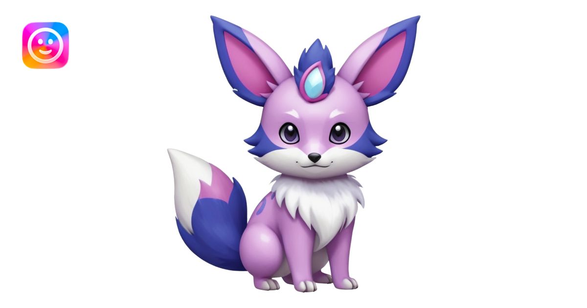 Shiny White with pastel Violet and Indigo and pink markings Eevee ...