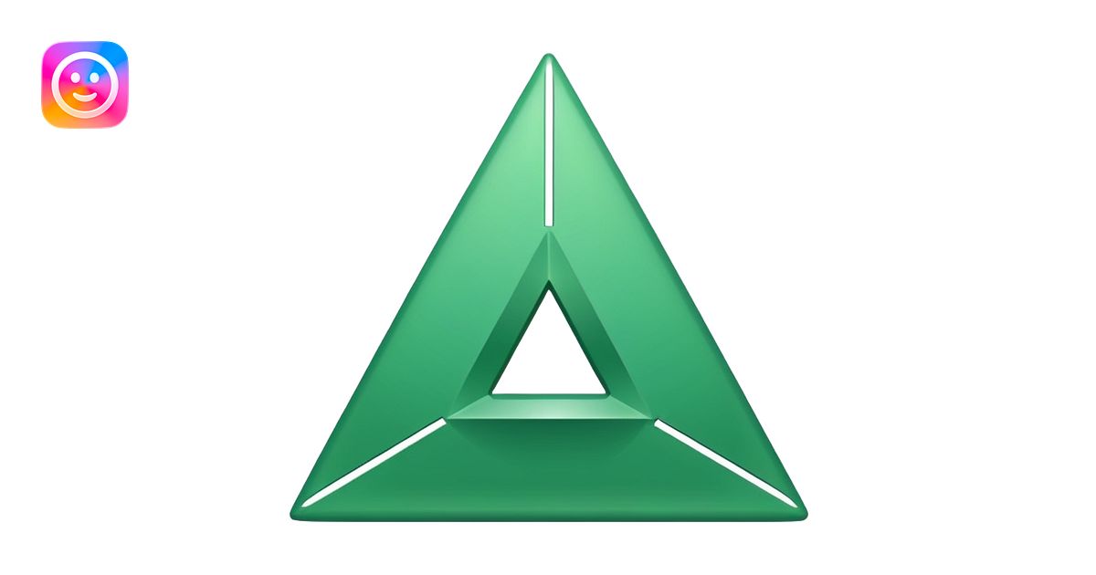 Green version of this unicode character : 🔺 emoji | AI Emoji Generator