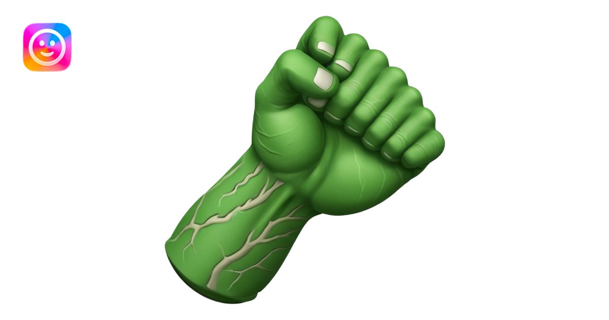 green arm with clenched fist emoji | AI Emoji Generator