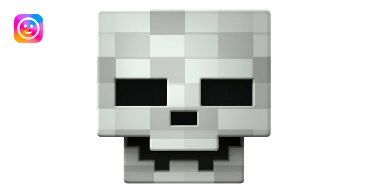 Create me a minecraft skeleton spawner emoji emoji | AI Emoji Generator