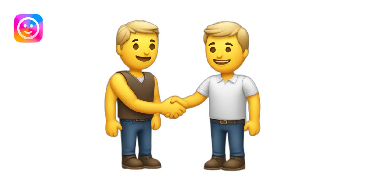 a seller and customer making a hand shake and give a product two white ...