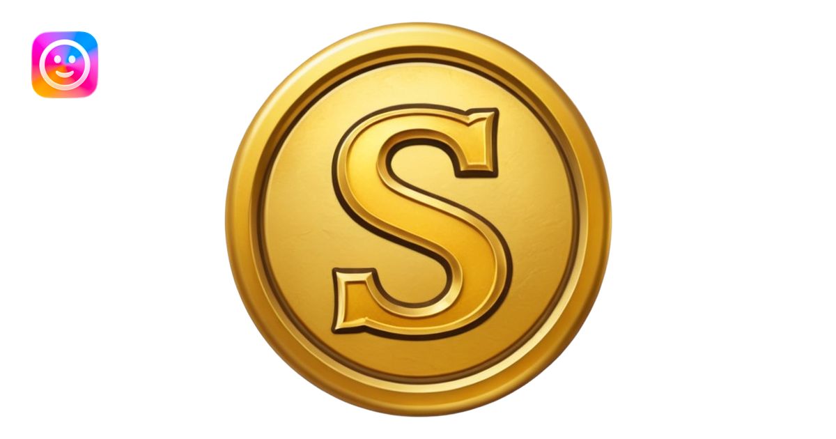 Create a custom emoji badge featuring a stylized, letter “S”. Design it ...