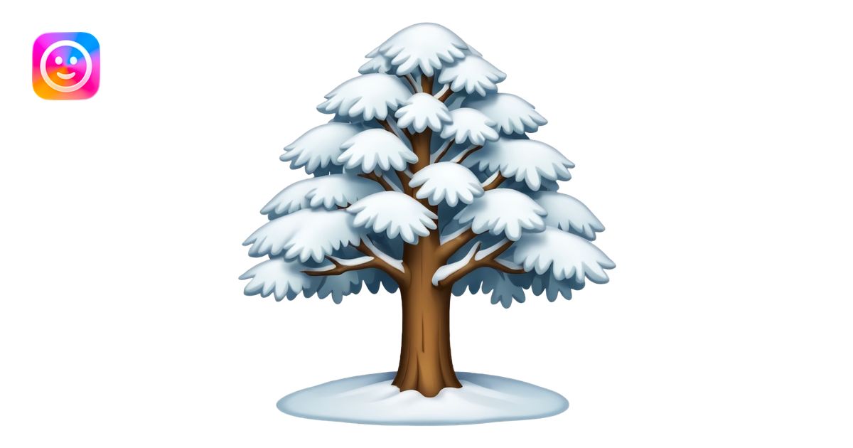 snowy tree emoji | AI Emoji Generator