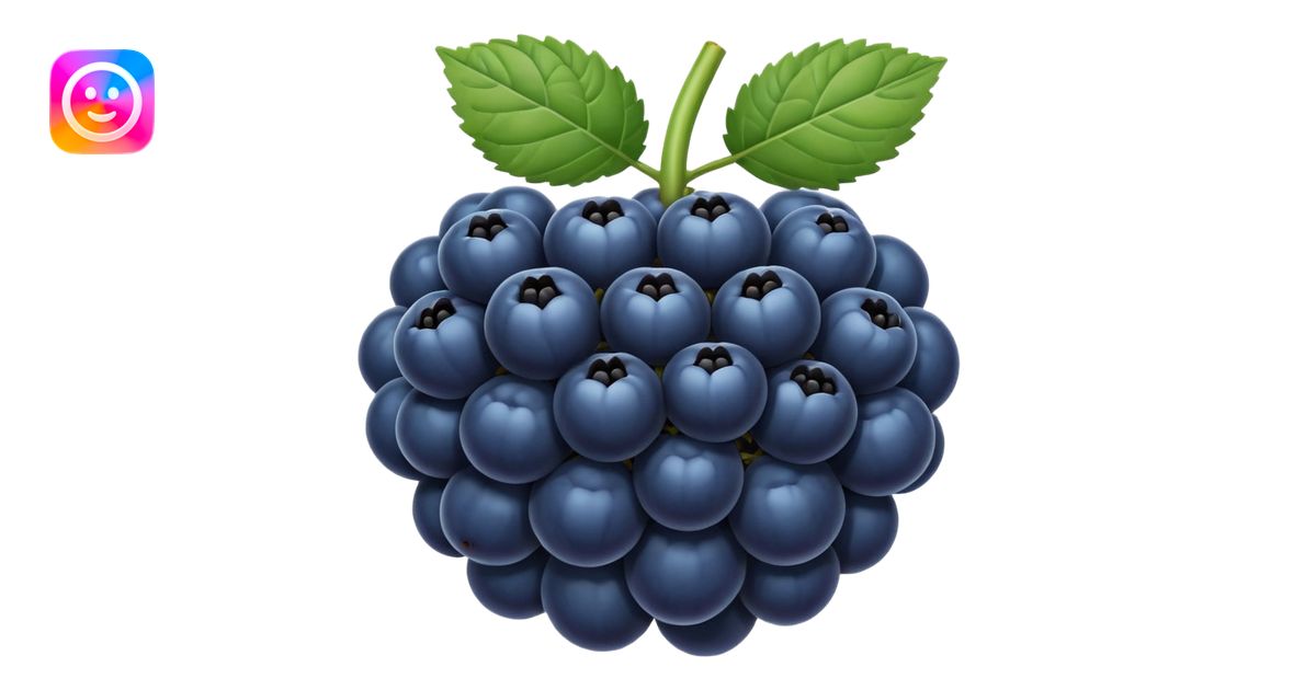 blue blackberry emoji | AI Emoji Generator