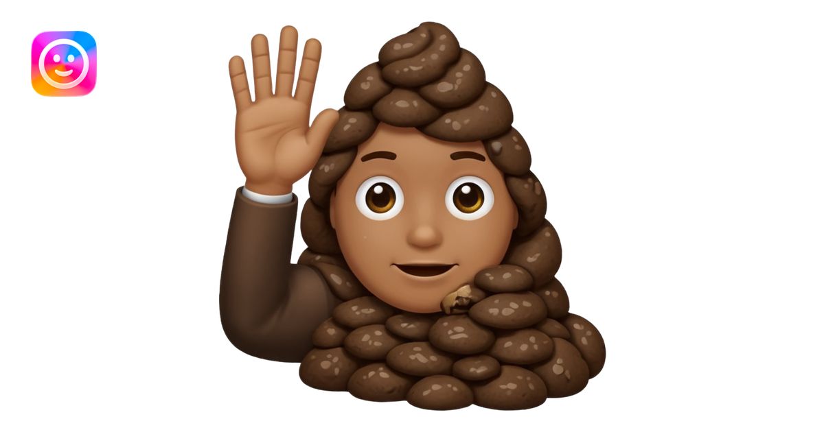 Poop with a salute emoji | AI Emoji Generator