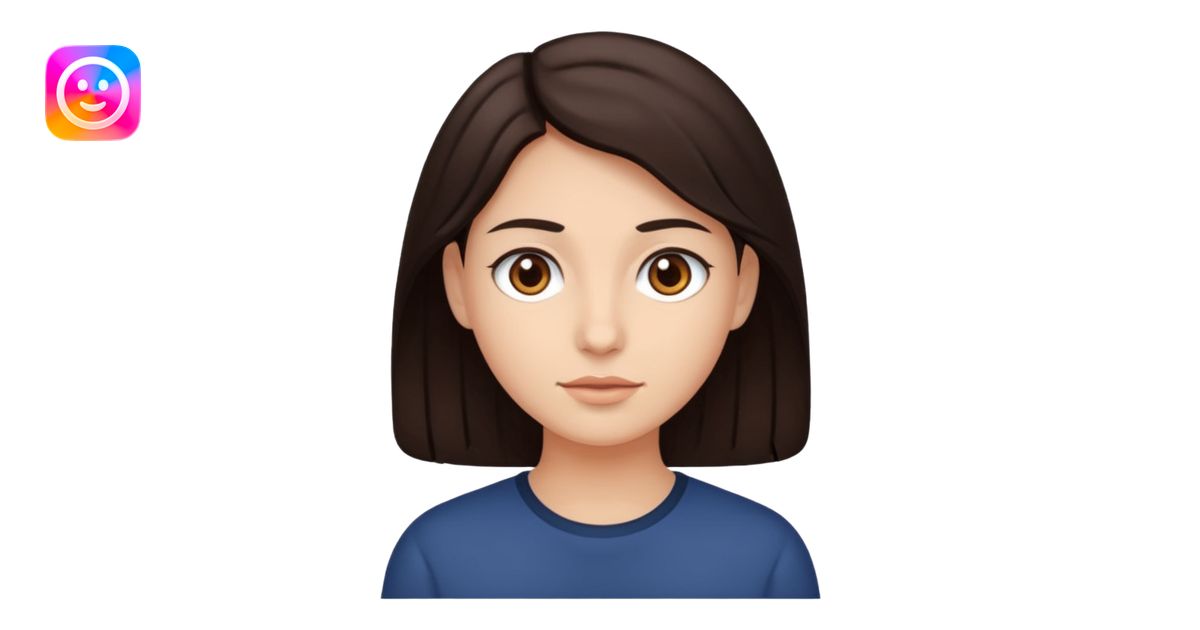 Wish Bone with dark brown hair emoji | AI Emoji Generator
