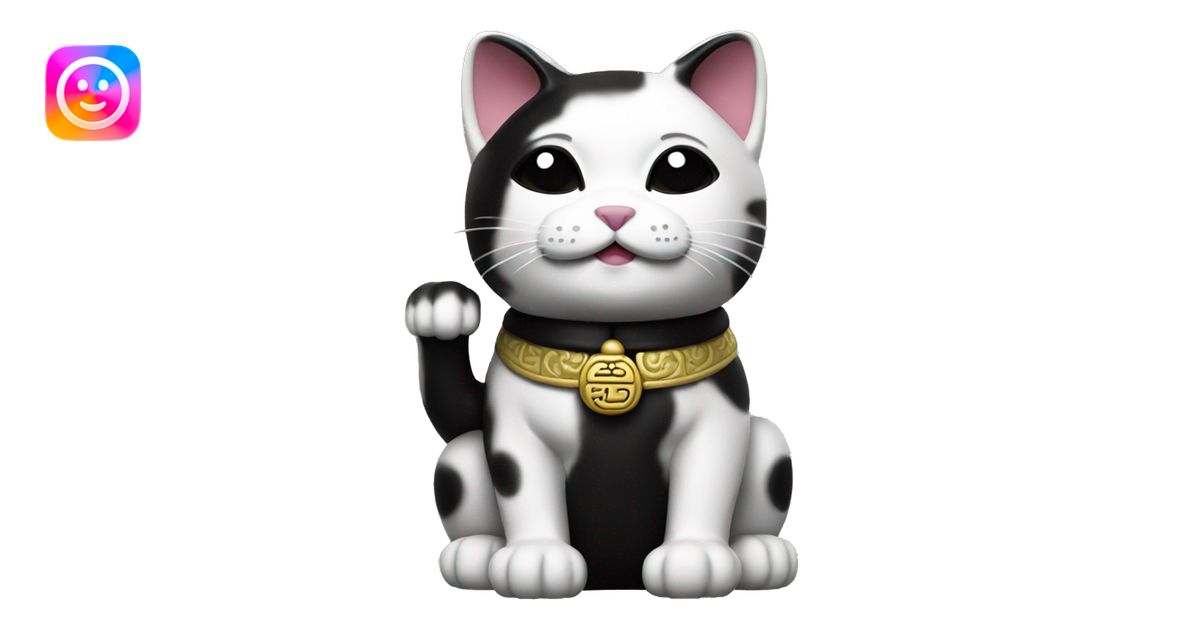 black maneki neko emoji | AI Emoji Generator