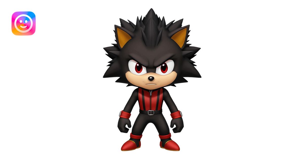 Sonic the hedgehog: Shadow the hedgehog emoji | AI Emoji Generator