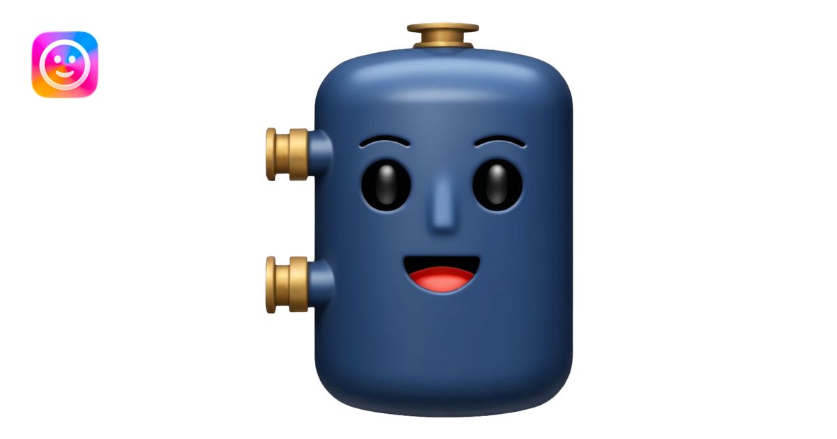 navy blue boiler emoji modern no face emoji | AI Emoji Generator