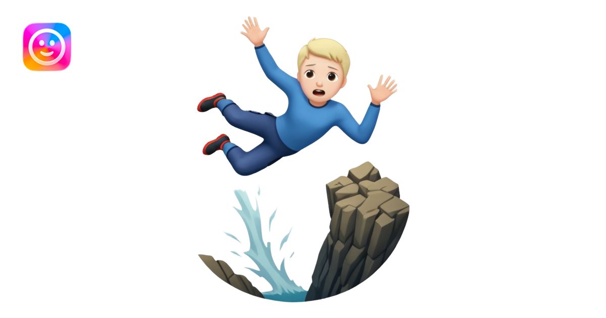 falling of a cliff emoji | AI Emoji Generator