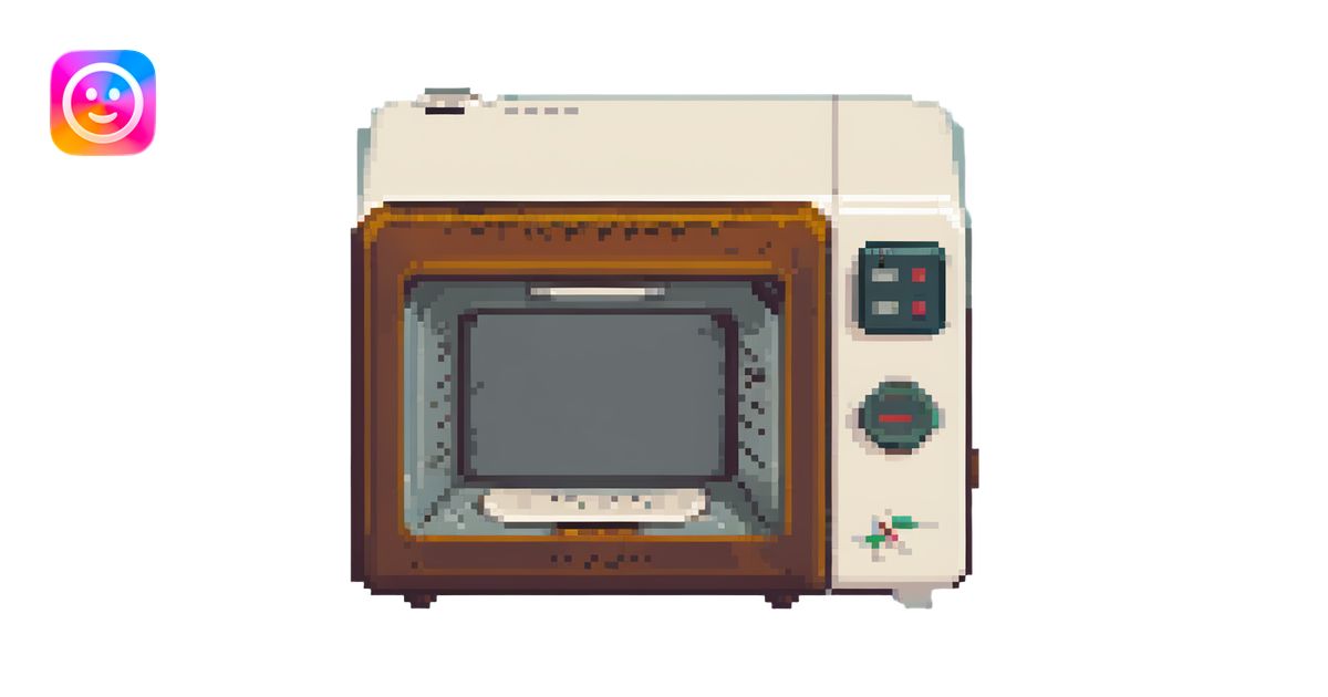 pixel art microwave oven, compact and retro illustration | AI Emoji ...