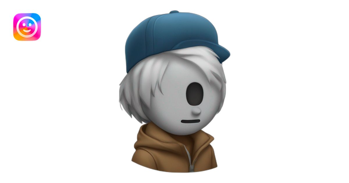 grey hat boy staring intensely emoji | AI Emoji Generator