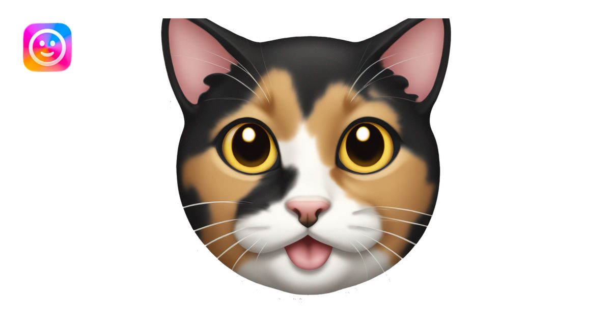 calico cat black chin emoji | AI Emoji Generator