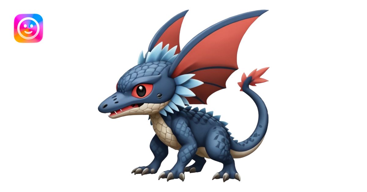 exotic Fakémon-Pokémon-Trico-Nargacuga-Vernid-creature emoji | AI Emoji ...
