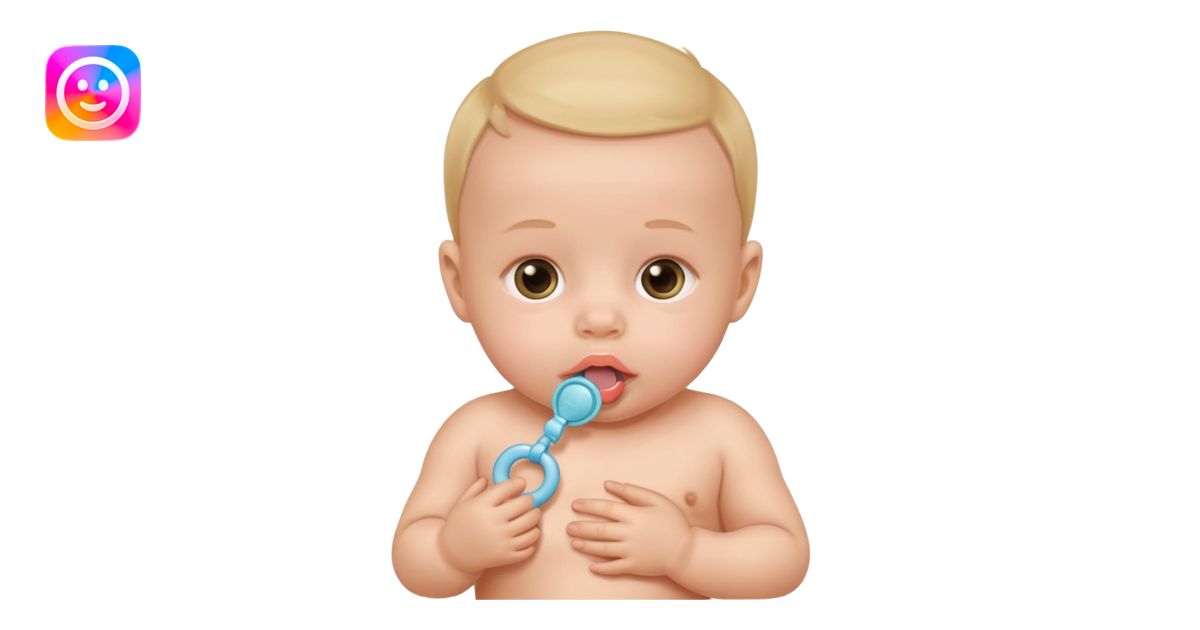 newborn with pacifier no hands emoji | AI Emoji Generator