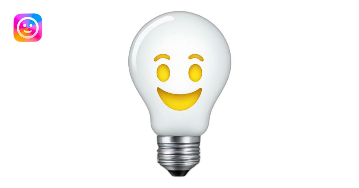 Smiley light bulb emoji | AI Emoji Generator