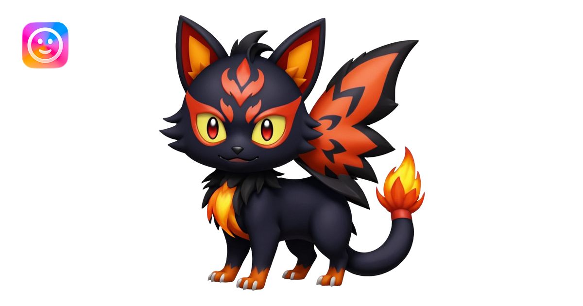 Noibat-Nargacuga-Litten-Torracat-fusion-Fakemon-Pokémon-creature emoji ...
