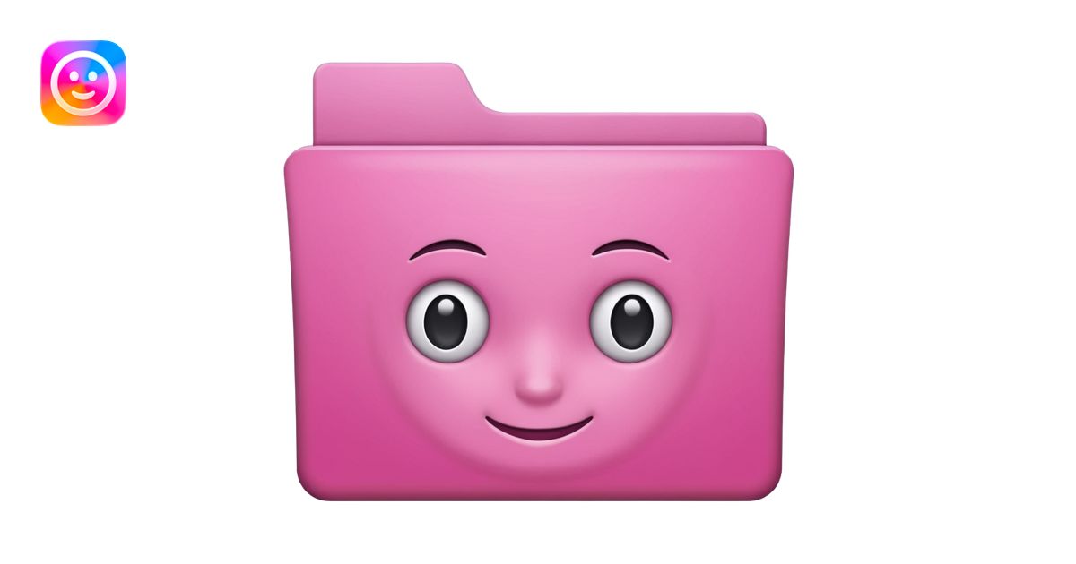 mix pink forward facing folder emoji | AI Emoji Generator