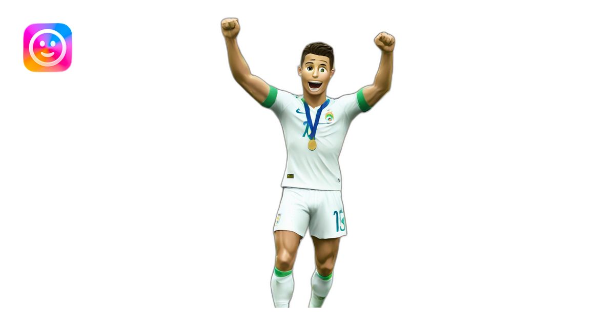 Cristiano Ronaldo winning world cup emoji | AI Emoji Generator