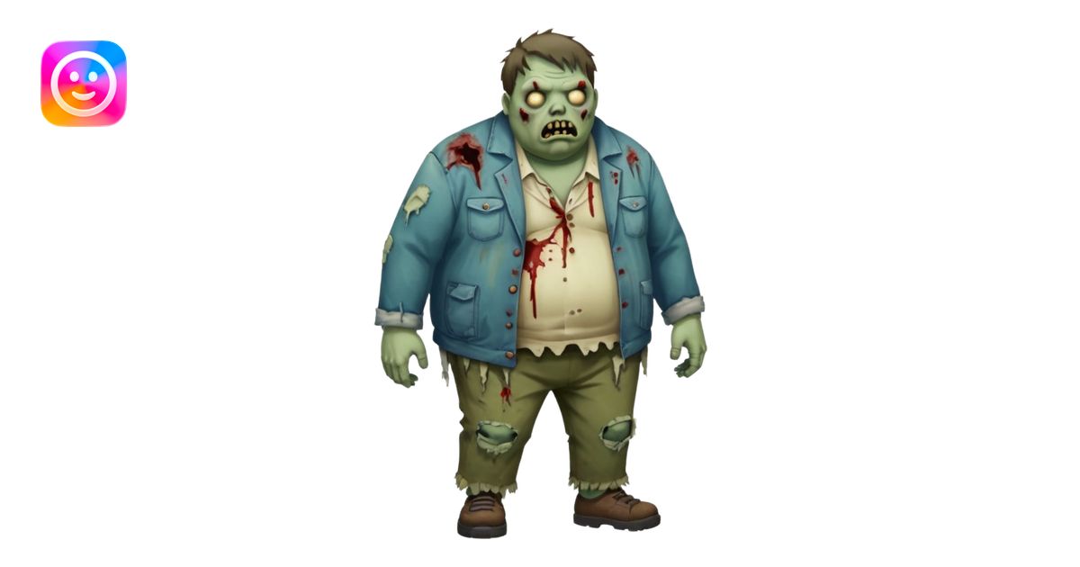 Fat zombie emoji | AI Emoji Generator