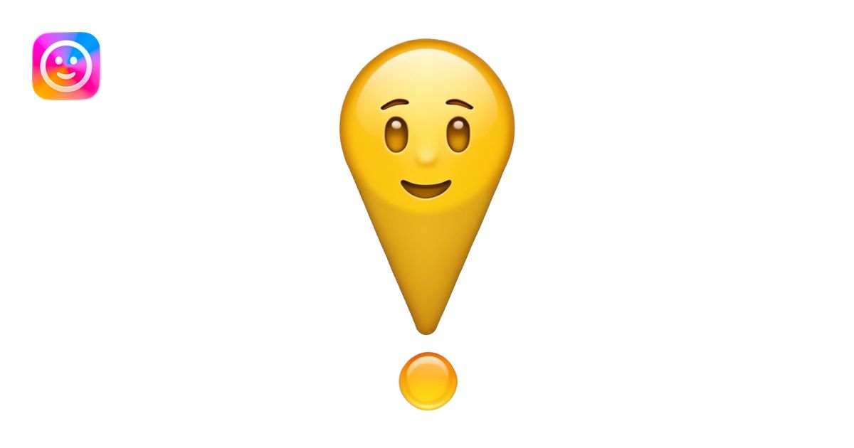 Exclamation point with yellow dot under it emoji | AI Emoji Generator