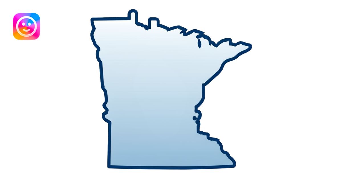 Outline of the state of Minnesota emoji | AI Emoji Generator