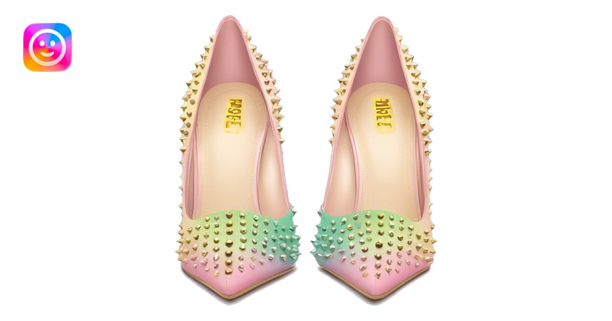 Hyper Realistic top front view of a pair of pastel pink,pastel green ...