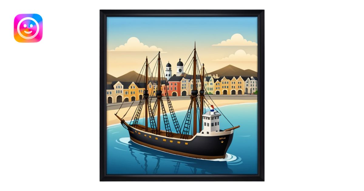an old city american port emoji | AI Emoji Generator